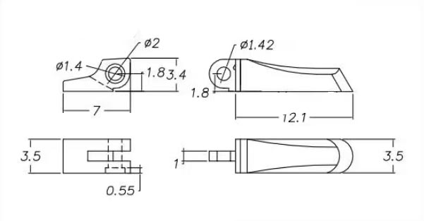 Titanium Spring Hinge 3.5mm for Titanium Eyeglass Frame | ZOYE Eyeglass ...
